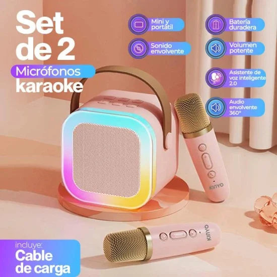 Set de dos micrófonos Karaoke K12 Guatemala